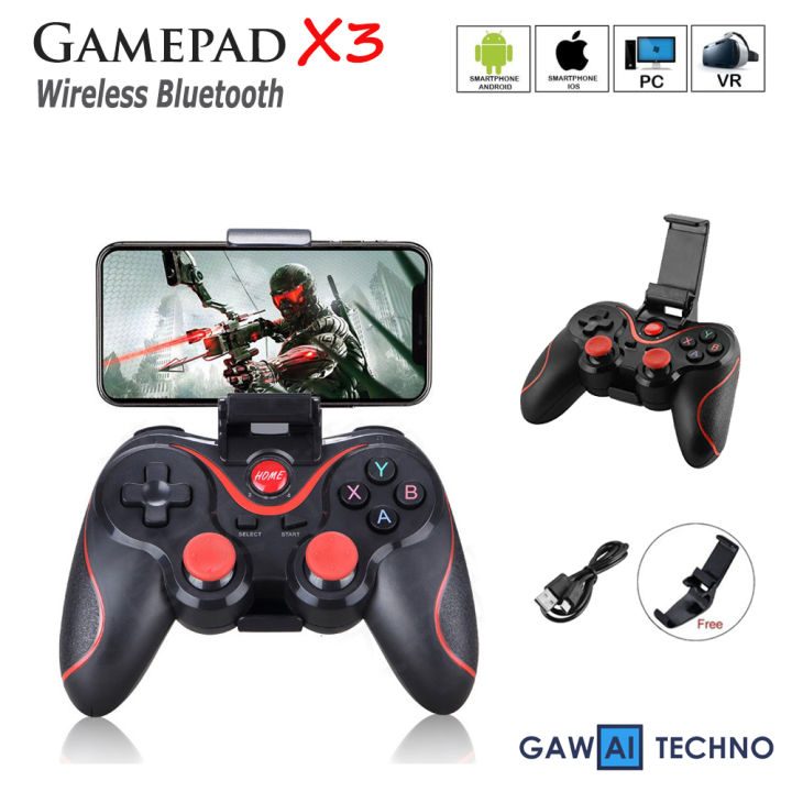 Gamepad Wireless Portable X3 Mobile Gaming Android Smart Nirkabel Bluetooth Joystick Support Hp