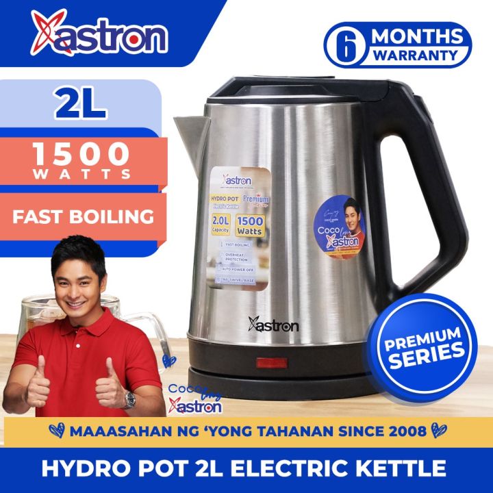 Astron Hydro Pot 2L Electric Kettle | 1500W | Premium Series (Black ...