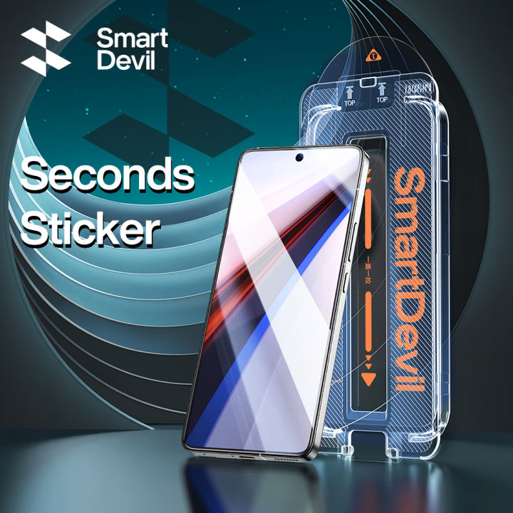 SmartDevil Screen Protector for iQOO 12 Tempered Glass Film Full Coverage Clear Dust-proof with ...