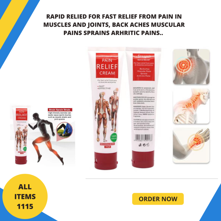 RAPID RELIED FOR FAST RELIEF FROM PAIN IN MUSCLES AND JOINTS, BACK ...