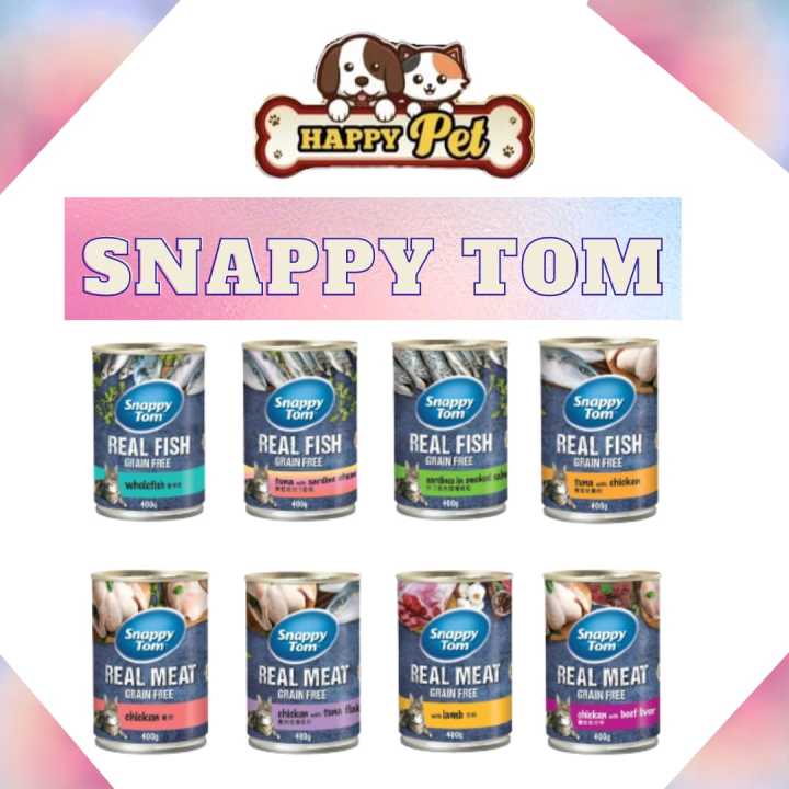 Ready Stock Snappy Tom Cat Wet Food 400G (Sardine Salmon Whole Fish ...