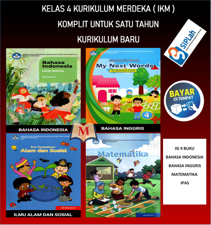 kelas 4 set paket isi 4 Buku IKM Kurikulum Merdeka ( Bahasa Indonesia, Bahasa Inggris, IPAS, dan ...