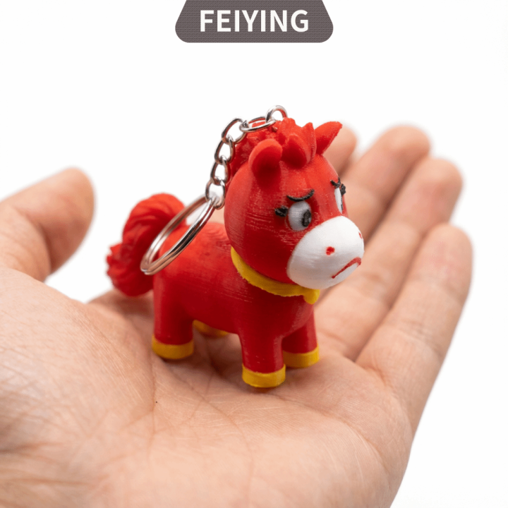 FEIYING Year of Horse Crying Horse Keychain Toy 3D Mascot Horse Pendant ...
