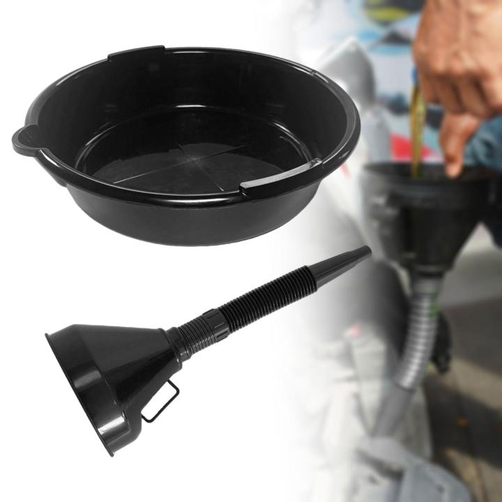 BNAUDIO Oil Drain Catcher Pan Oil Drain Pan with Funnel Prevents Spills ...