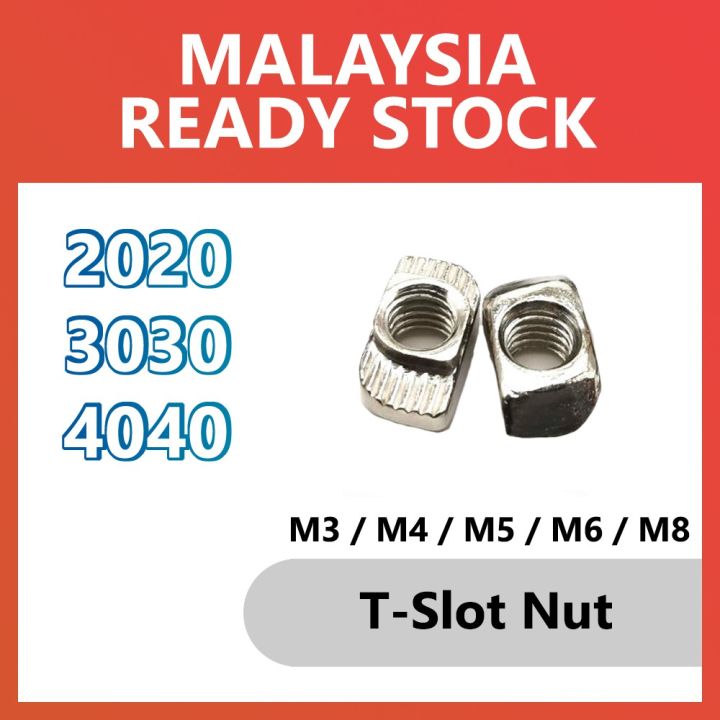 T-Nuts T Slot Nuts Hammer Head For Aluminum Profile 20 30 40 Series 2020 3030 4040 | Lazada