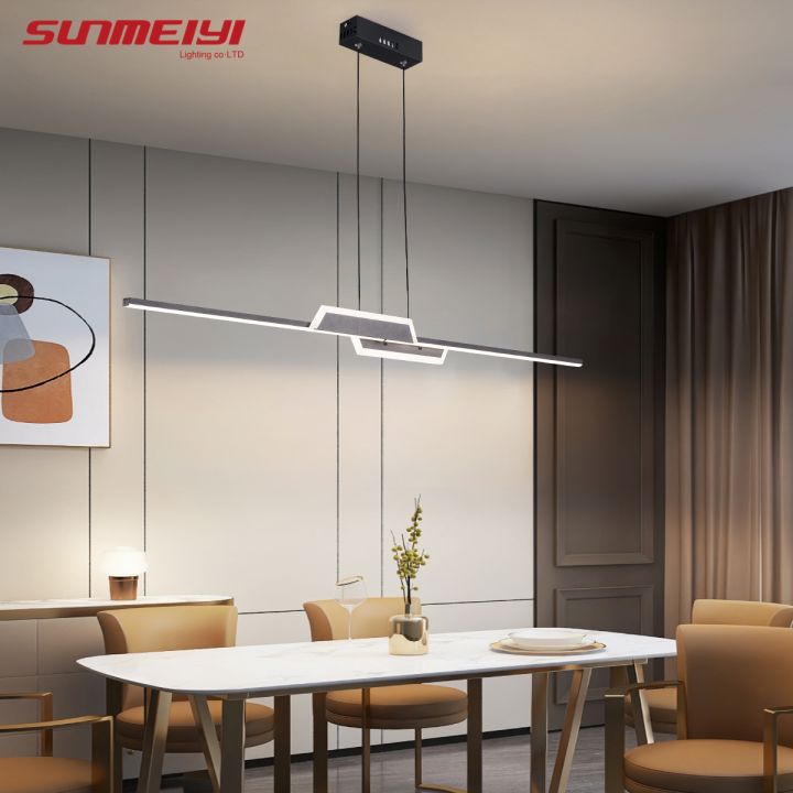 Modern Ceiling Lights Dining Table Led Pendant Lights Black Minimalist ...