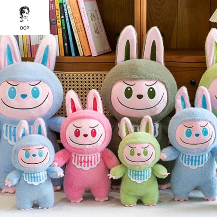OOP Stuffed Labubu Plush Stuffed Doll Cartoon Big Eye Labubu Time Plush ...