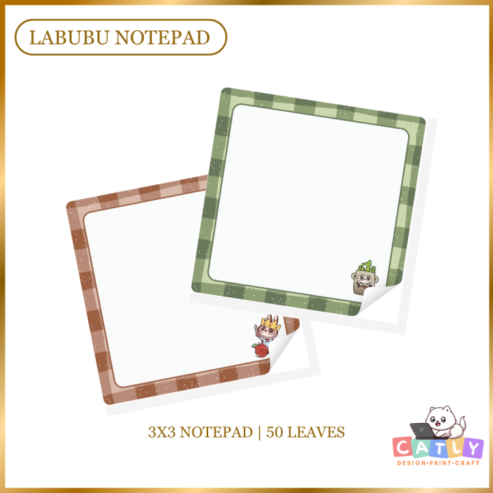 LABUBU NOTEPAD | LABUBU MEMO PAD | 3X3 | Lazada PH