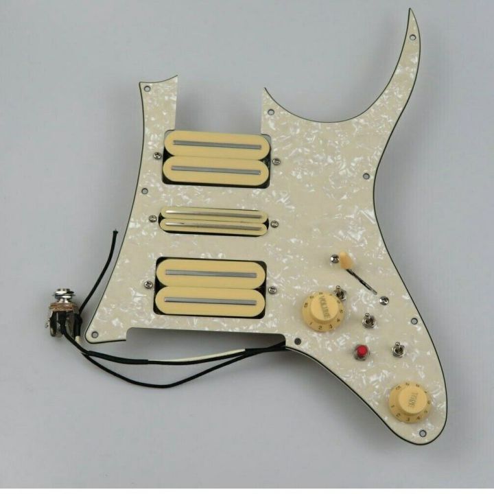 Ibanez HSH Pickguard Multifunction Yellow Humbucker Pickups 7 Way ...