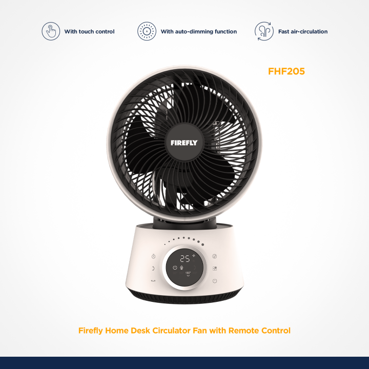 Firefly Home High-Speed Oscillating Desk Circulator Fan with Auto ...