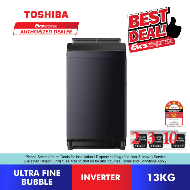 Toshiba Top Load Inverter Washing Machine 12KG AW-DUM1300KM(MK) with ...