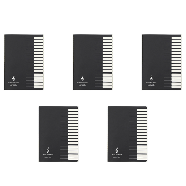 (YRKX) 5X Five Lines Music Notes Notebook Music Tab Staff Stave ...