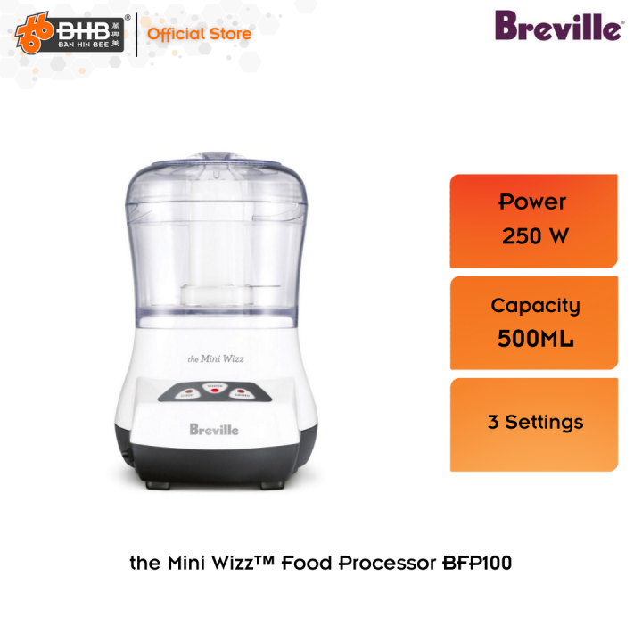 Breville BFP100 the Mini Wizz™ Food Processor 250Watt 3 Speeds 0.5L ...