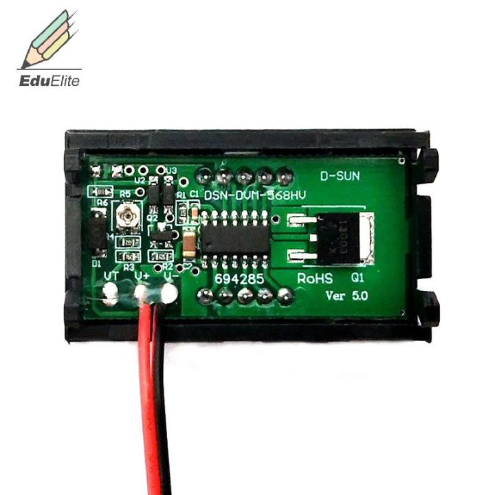 EduElite Digital Voltmeter 2-wire DC 5V To 120V Voltage Digital Display ...