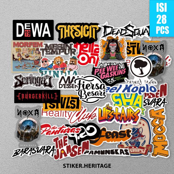Stiker Aesthetic LOKAL BAND ROCK Pack Series | STIKER TUMBLER HP stiker ...