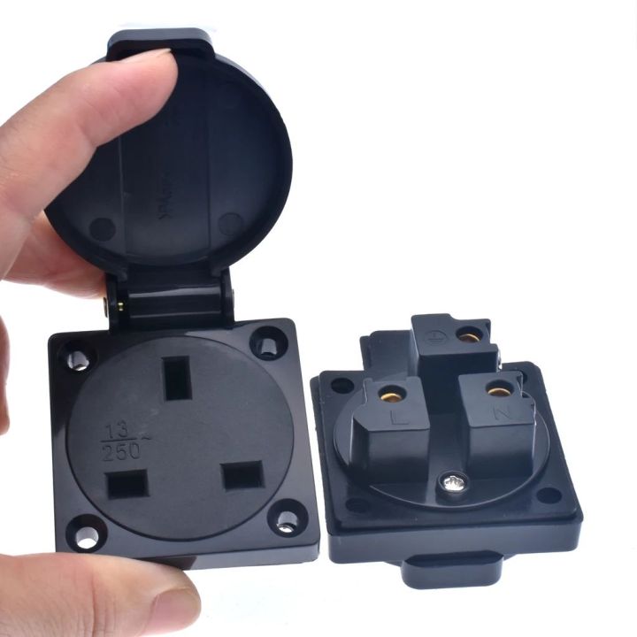 Waterproof socket outlet UK standard IP44 with cover widely used BS1363 ...