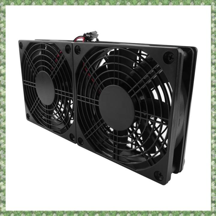 (PFUO) 120Mm 5V USB Powered PC Router Dual Fans High Airflow Cooling ...