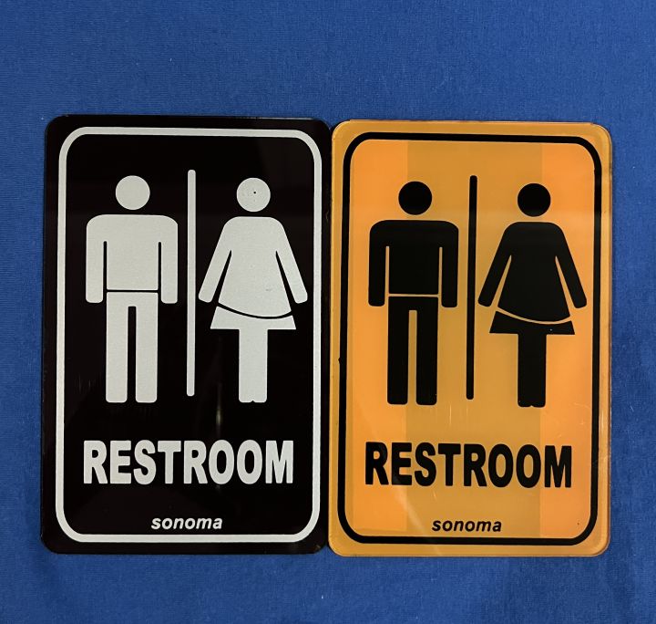 A-Mart Acrylic Signage 4x6 inches Restroom Sign | Lazada PH