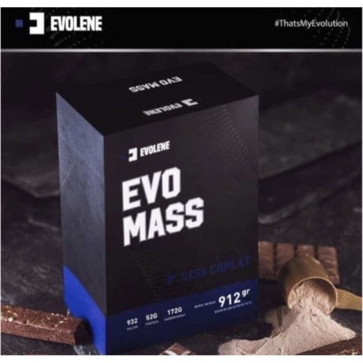 Evolene EvoMass 2 Lbs 912 Gram Evo Mass Gainer 10Lbs 4,5kg SUDAH BPOM ...