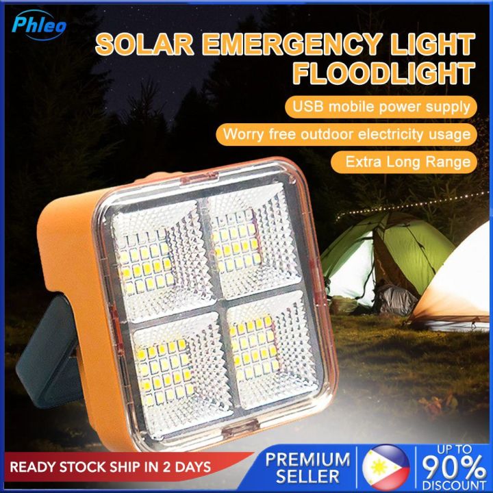 [Low Price] Solar Emergency Light LED Floodlight Flashlight Outdoor ...