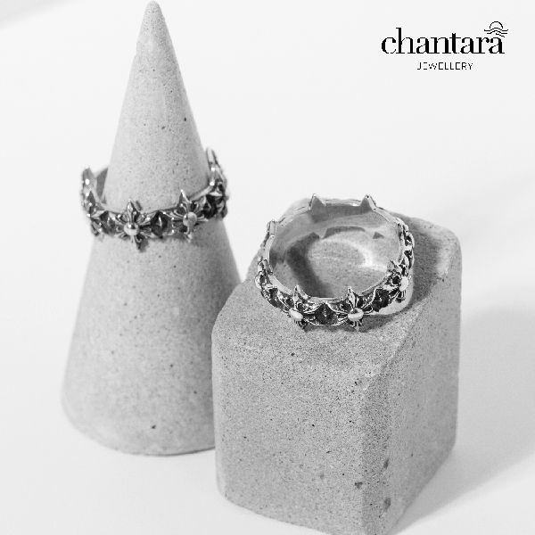 CHANTARA - แหวนดาวหกแฉกไตล์วินเทจ แหวนเงินแท้ แหวนรมดำ แหวนชาย แหวนหญิง ...