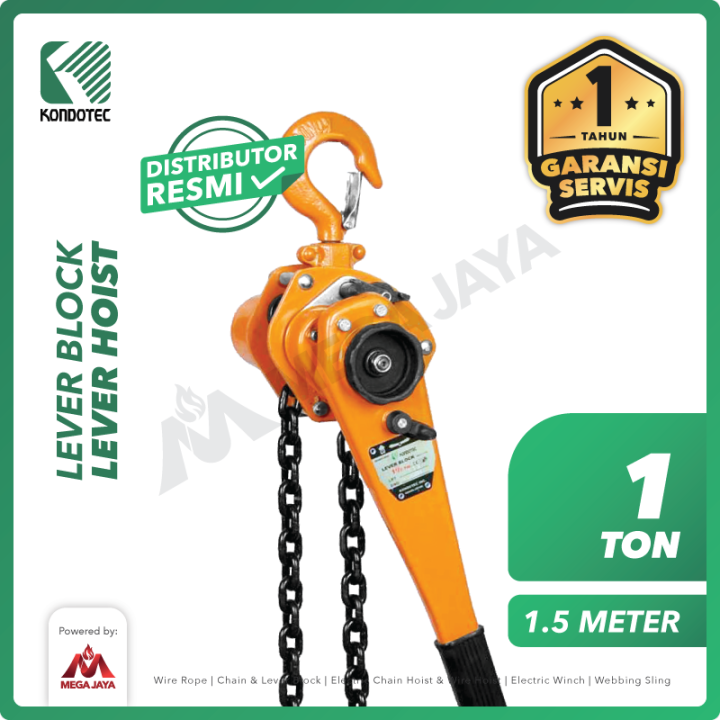 KONDOTEC Lever Block / Lever Hoist 1 Ton x 1.5 Meter | Lazada Indonesia