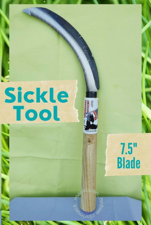 Sickle Tool Pang Gapas Garden Karet 7.5 inches, 19 cm. Bagging Hook ...