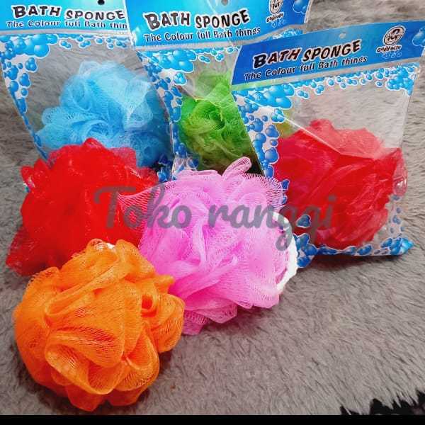 Sponge mandi - shower puff - spons spon mandi busa | Lazada Indonesia