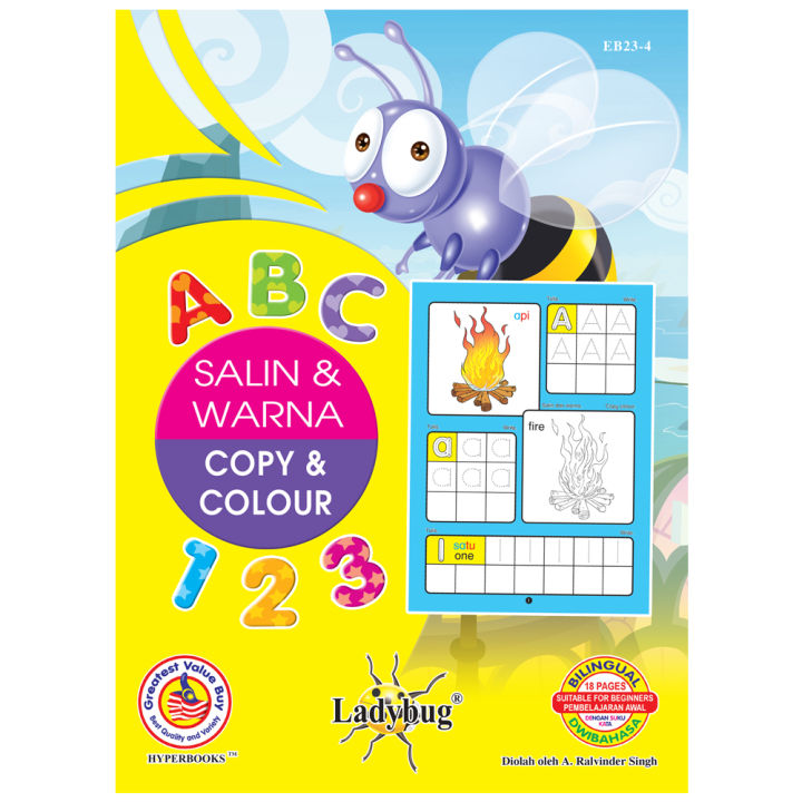 Salin Dan Warna Abc & 123 Copy Colouring Book EB23 - 4 | Lazada