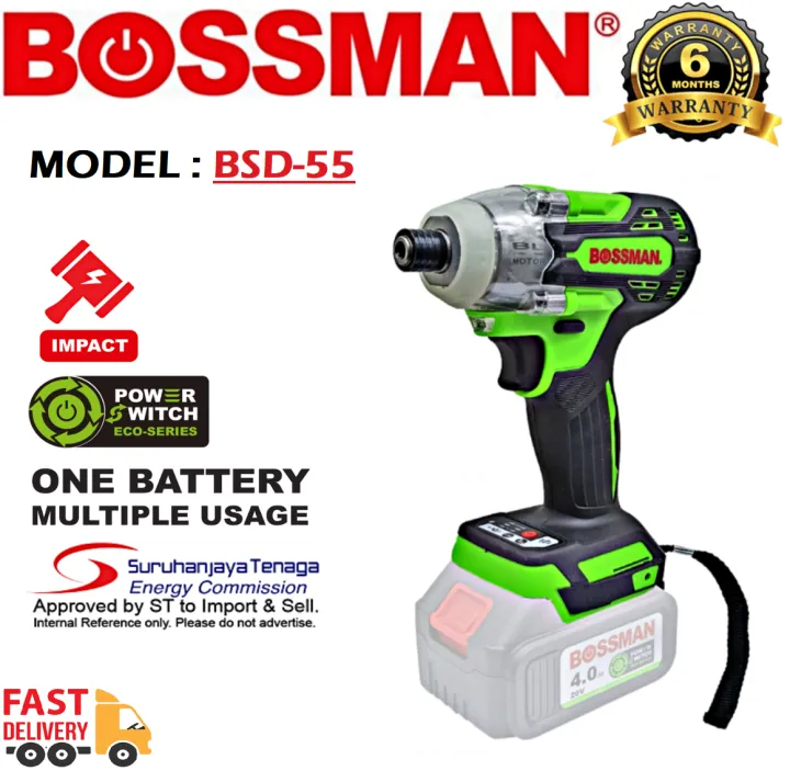 Bossman 20V Cordless Brushless Impact Driver BSD-55 (ECO SERIES) | Lazada