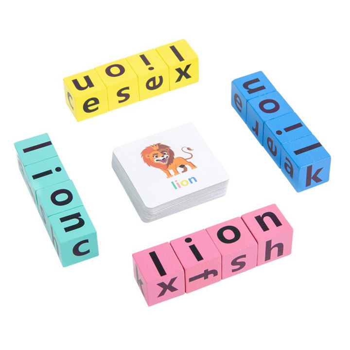 WISTIC Early Learning Spelling Game Wooden Alphabet Game Wooden Cvc ...