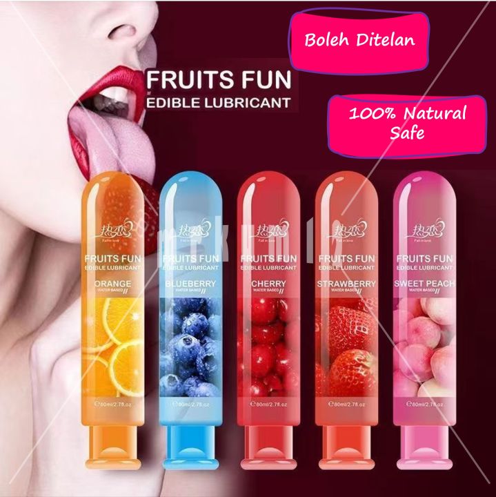 Fruit Lubricant Fall In Love Fruit Fun Water Soluble Body Lubricant 80g Smooth Sex Lube Sex
