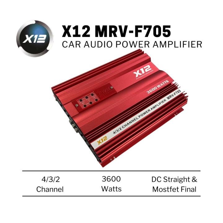 X12 MRV-F705Red Car Amplifier | Lazada PH