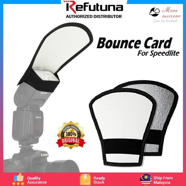 Refutuna Silver White 2in1 Two Sided Universal Flash Speedlite ...