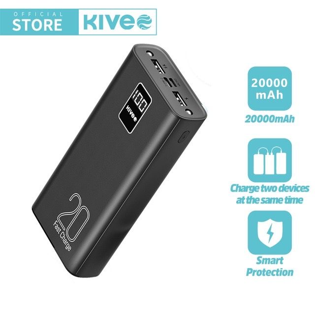 KIVEE PT23 20000mAh Power Bank Portable Fast Charging Powerbank with ...