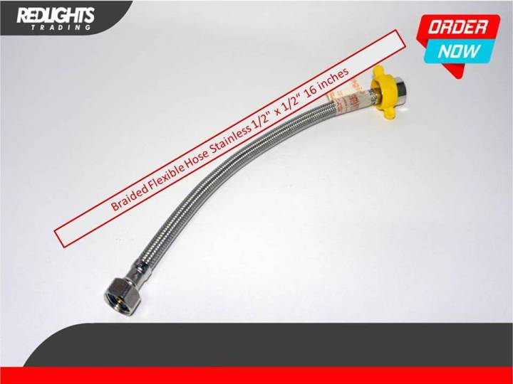 Regina Braided Flexible Hose Stainless 1/2" x 1/2" | Lazada PH
