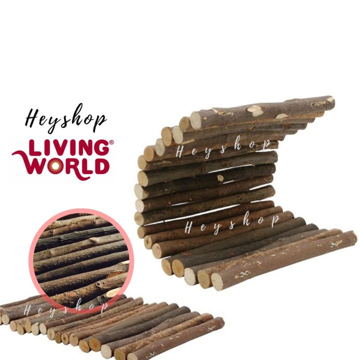 LIVING WORLD® Treehouse Real Wood Log Hamster Guinea Pig Rabbit Small ...
