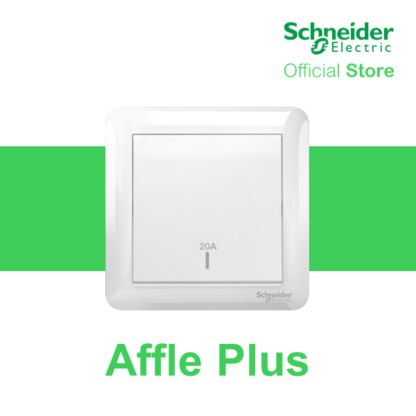 Schneider Electric Affle Plus 20A 250V 1 Gang 1 Way Double Pole Switch ... Schneider Electric Affle Plus 20A 250V 1 Gang 1 Way Double Pole Switch ...