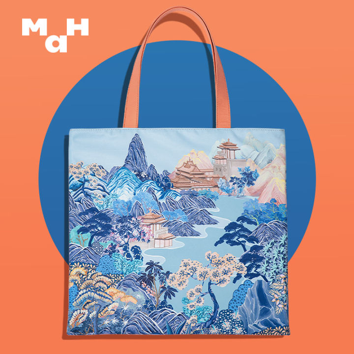 MAH Shoulder Bag Fashion Moutain View Printing Design Casual Travel ...