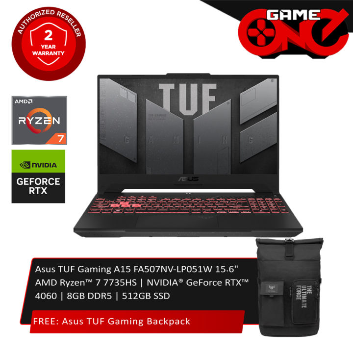 Asus TUF Gaming A15 FA507NV-LP051W 15.6" AMD Ryzen™ 7 7735HS | NVIDIA ...
