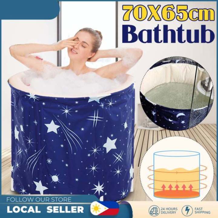 Portable Folding Bath Bucket Household Adult bathtub Bucket Pool ...