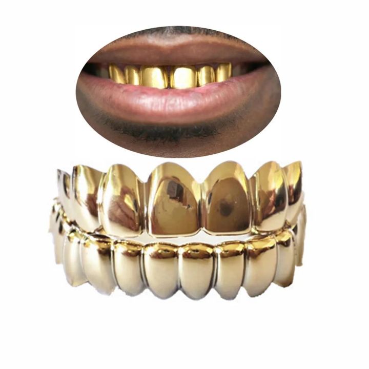 SowSmile Hiphop Gold Silver Real Silicone Gel Snap on Dental False ...