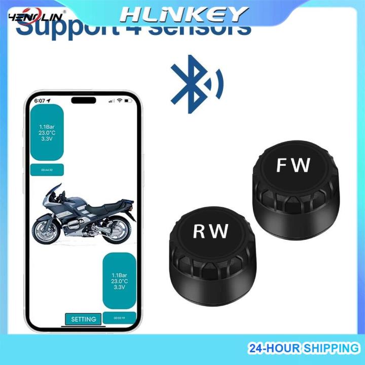 HLINKEY Motorcycle Bluetooth-Compatible Tire Pressure Monitoring System ...