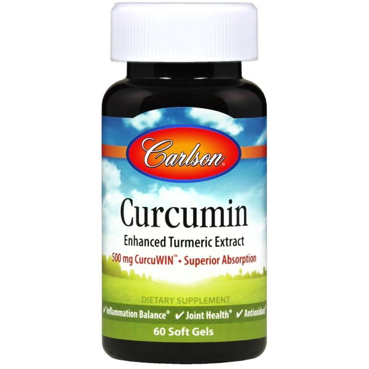 Carlson Curcumin Enhanced Turmeric Extract, 500 mg CuruWIN for Superior ...