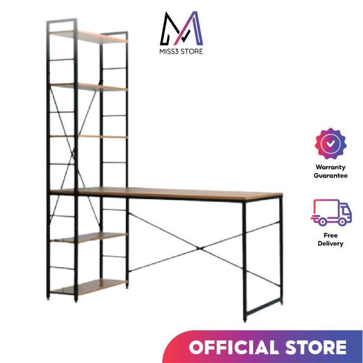 SG🔥Ready Stock🔥 Smart Study Table with Shelves Space Saver Desk Home ...