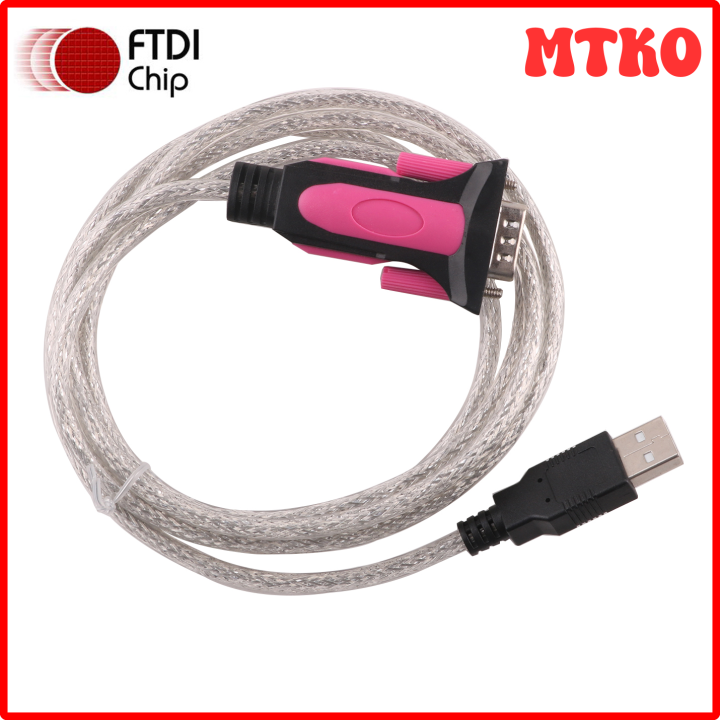 [MTKO] FTDI USB to DB9 9 Pin Port Male Connector RS232 Adapter Serial Programming Cable | Lazada PH