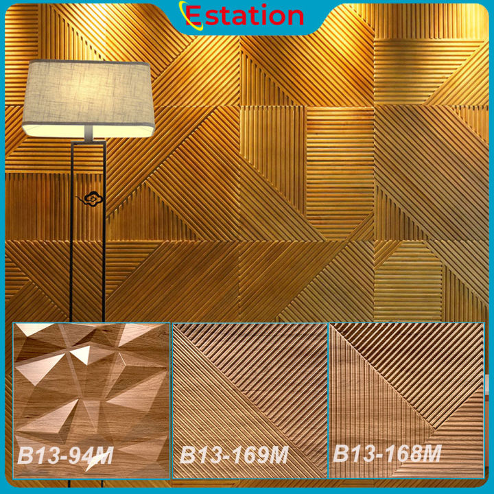 Estation - Panel Dinding 3D Motif Geometris Modern PVC 50x50cm untuk ...