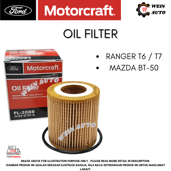 FORD MOTORCRAFT GENUINE OIL FILTER FOR FORD RANGER T6 / T7 2.2/3.2 ...