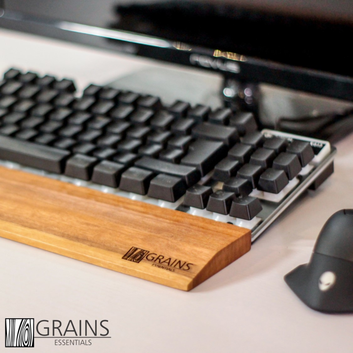 Solid Acacia Keyboard Palm Rest by Grains Essentials | Lazada PH
