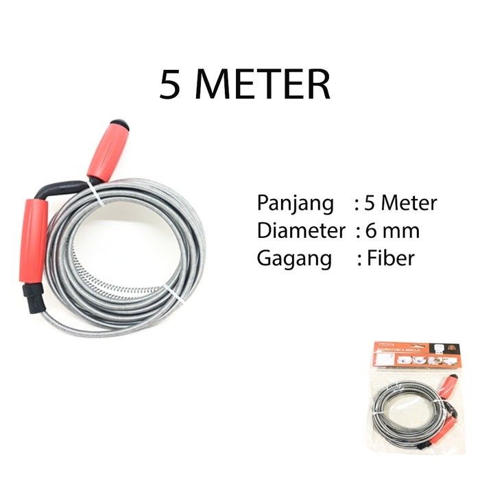 Pipe Cleaner 5 M Alat Pembersih Pipa Tersumbat MANUAL NANKAI sellery | Lazada Indonesia